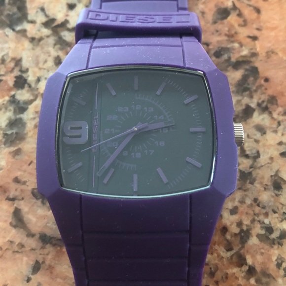 Diesel | Accessories | New Diesel Purple Waterproof Rubber Watch | Poshmark